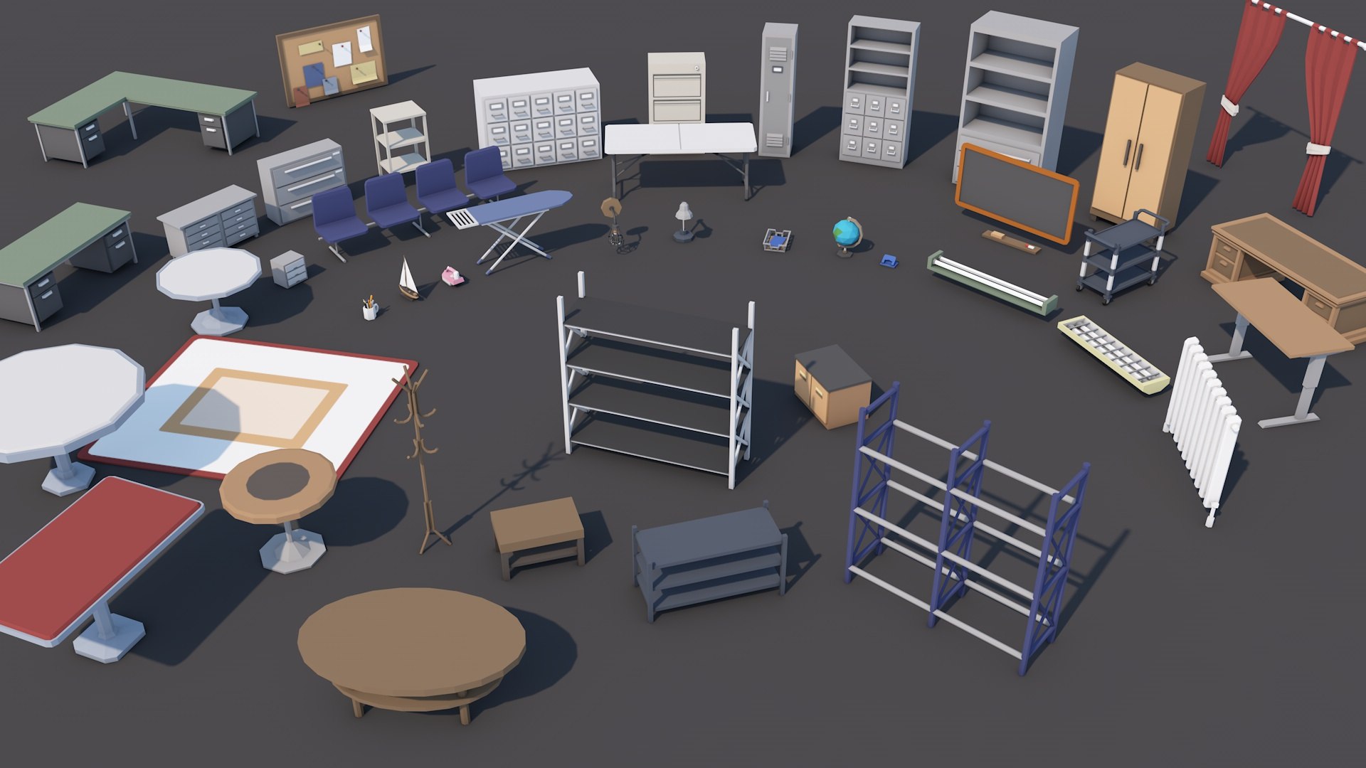 3D Low Poly Interior Furniture Pack Collection - TurboSquid 1895293