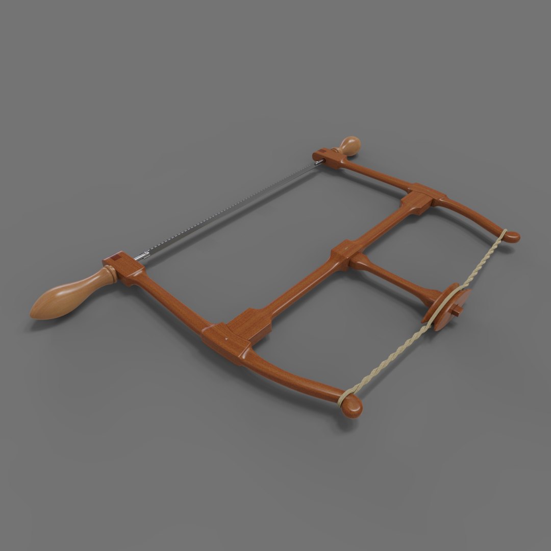 Saw Frame Bowsaw Shapely Wood DIY Model - TurboSquid 2032900