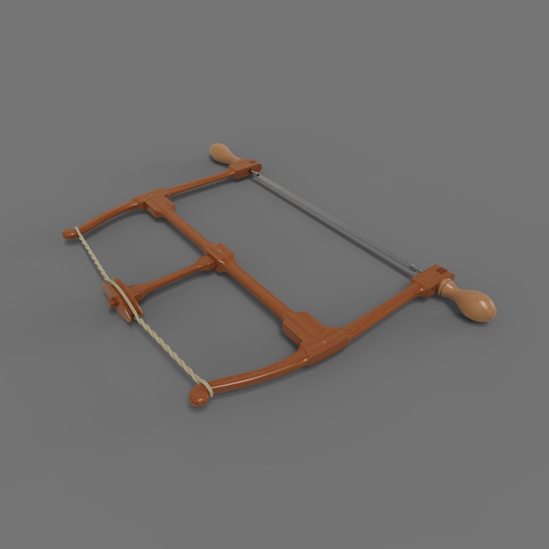 Saw Frame Bowsaw Shapely Wood DIY Model - TurboSquid 2032900