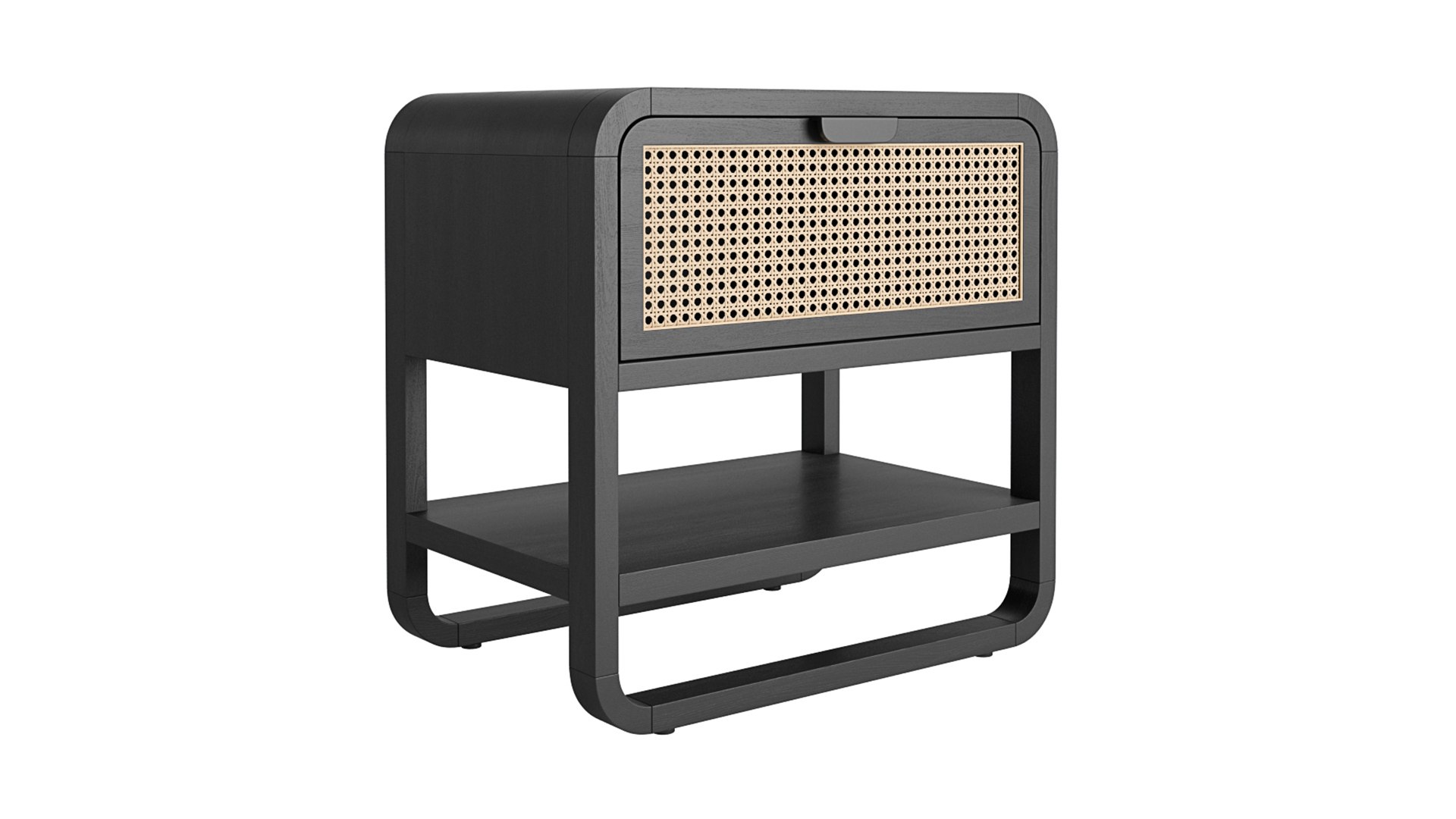 3D Crate And Barrel Anaise Cane Nightstand - TurboSquid 2204605