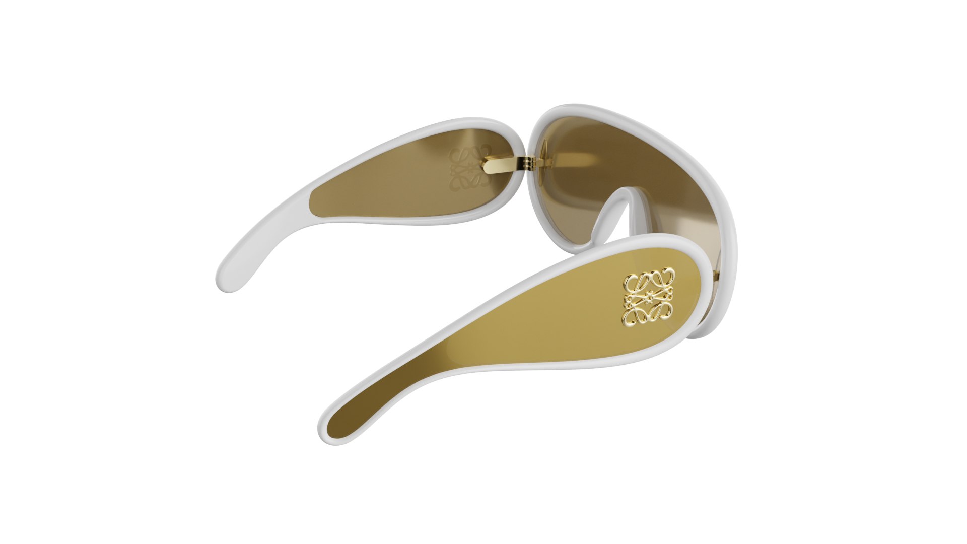 LOEWE Wave Mask Sunglasses Ivory 3D Model - TurboSquid 2120594