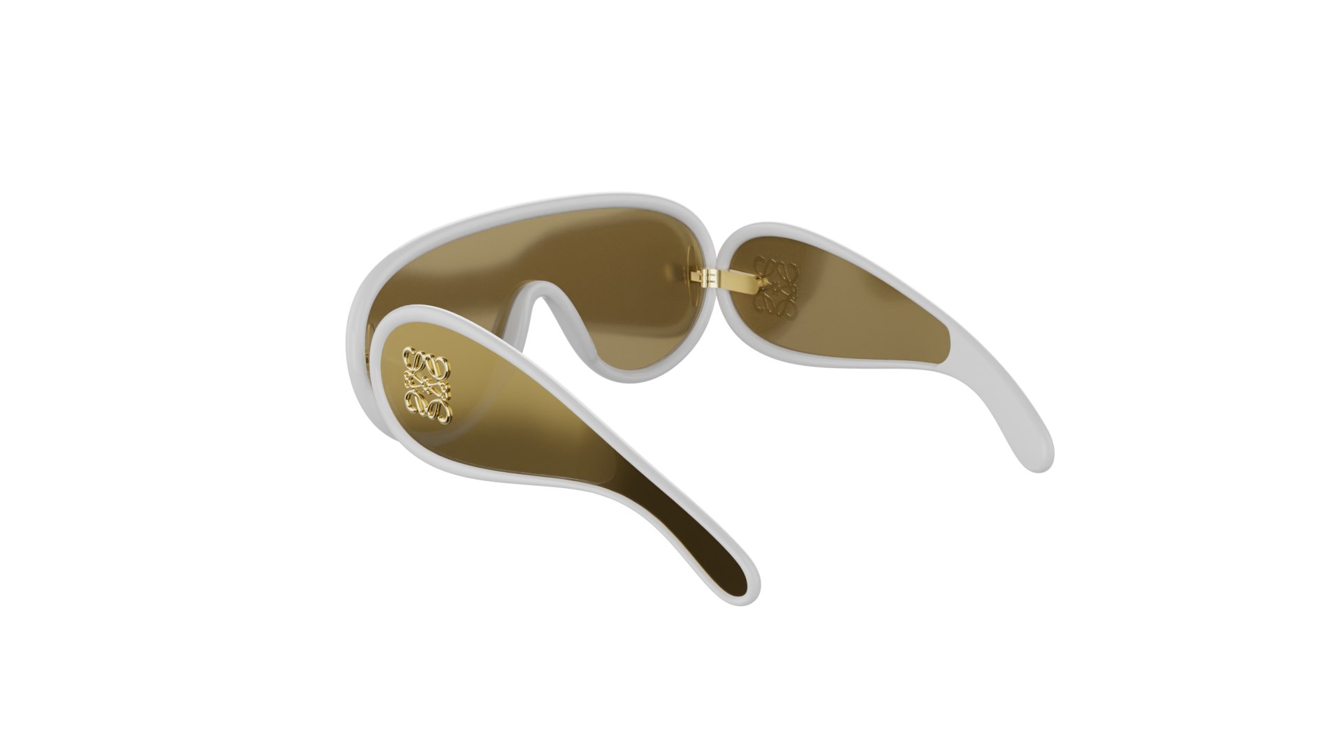 LOEWE Wave Mask Sunglasses Ivory 3D Model - TurboSquid 2120594