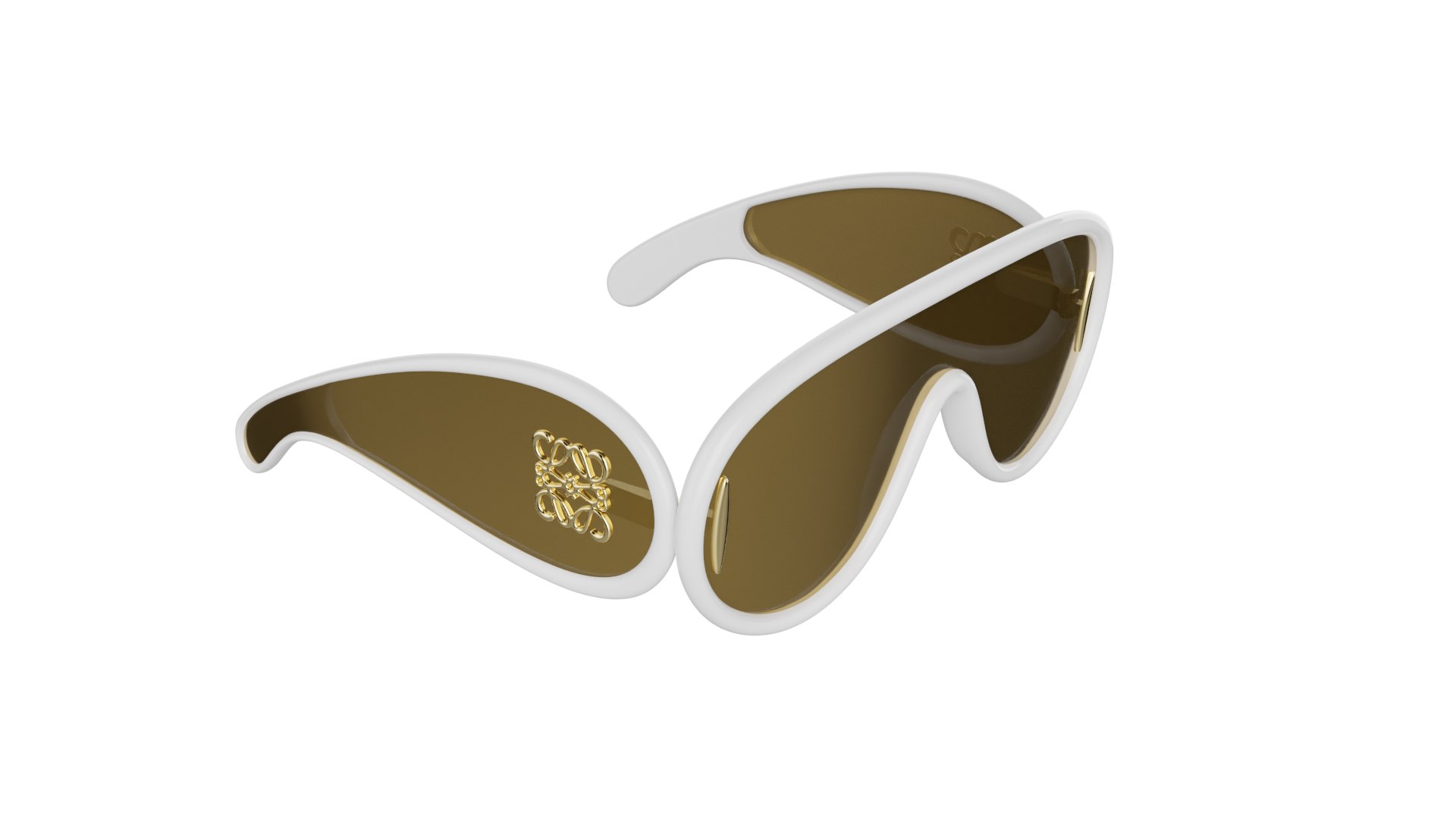 LOEWE Wave Mask Sunglasses Ivory 3D Model - TurboSquid 2120594