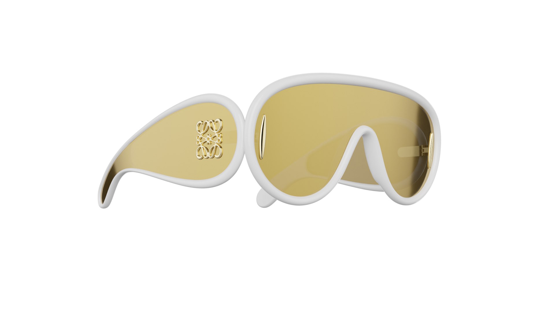 LOEWE Wave Mask Sunglasses Ivory 3D Model - TurboSquid 2120594