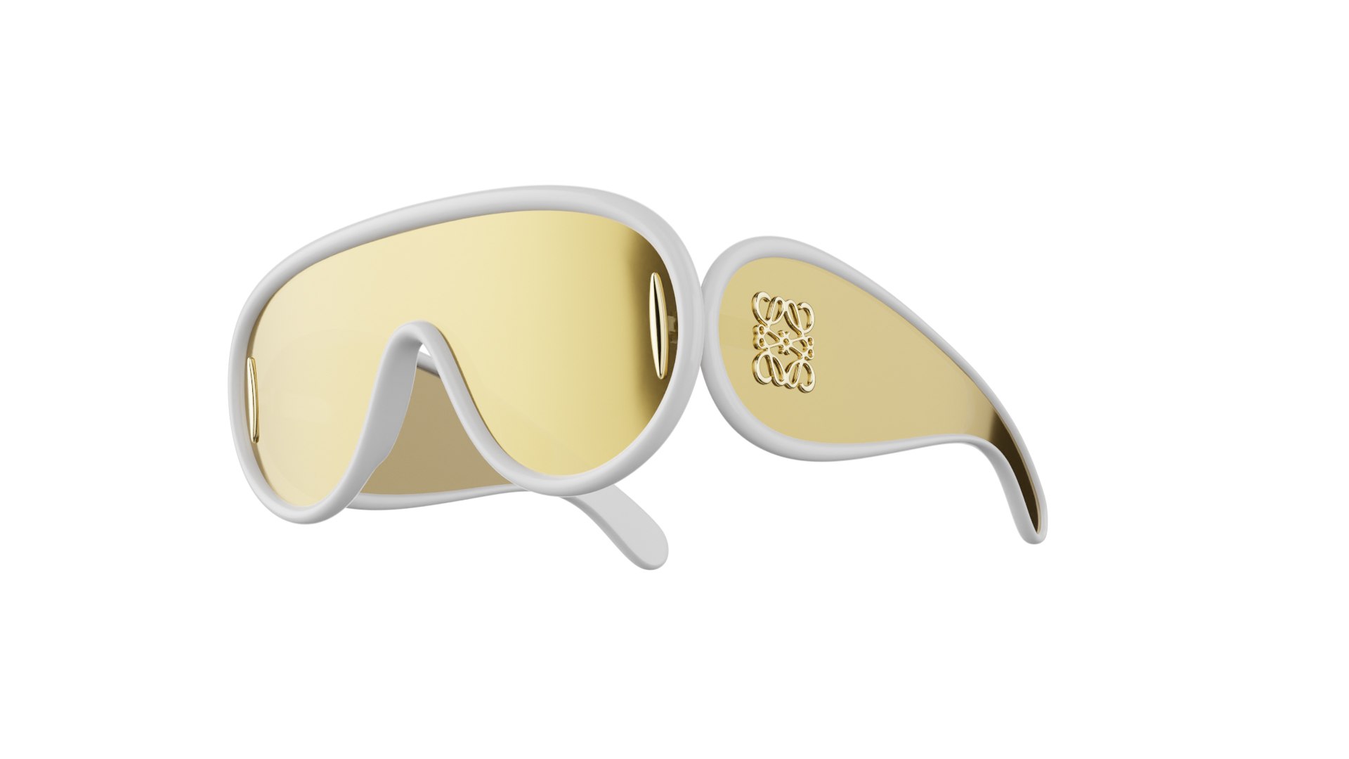 LOEWE Wave Mask Sunglasses Ivory 3D Model - TurboSquid 2120594