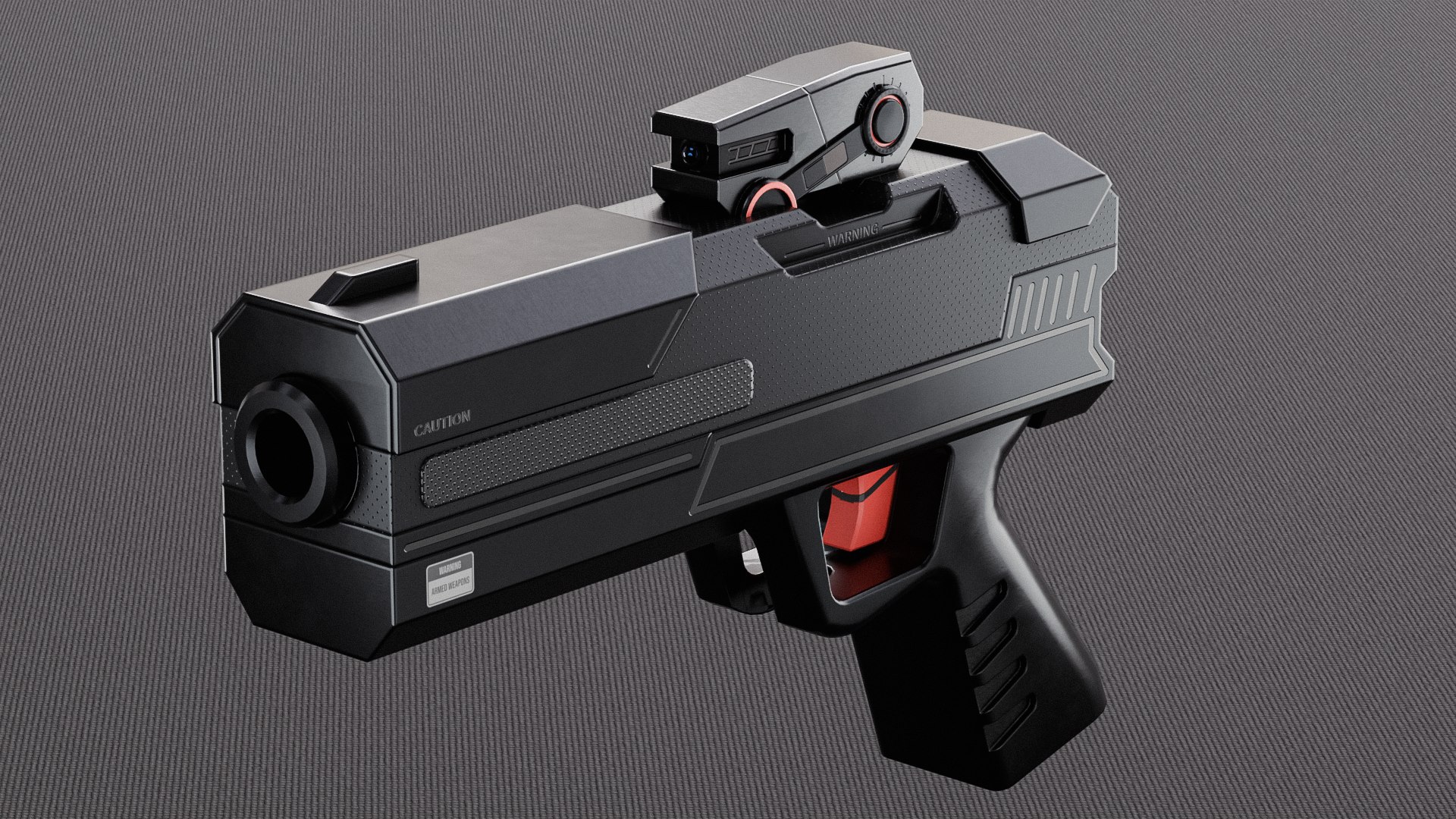 3D Model Scifi Gun Or Pistol Concept For Game - TurboSquid 2335590