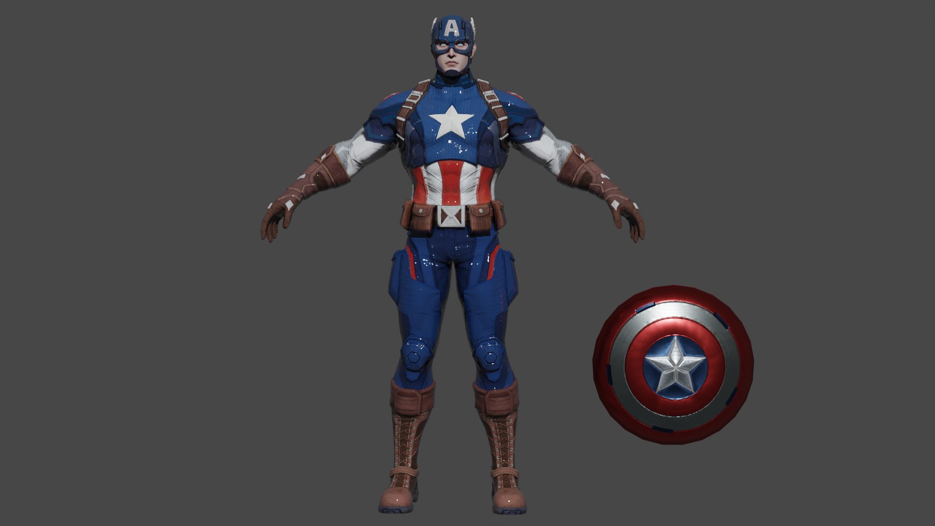 Captain America 3D - TurboSquid 2186332