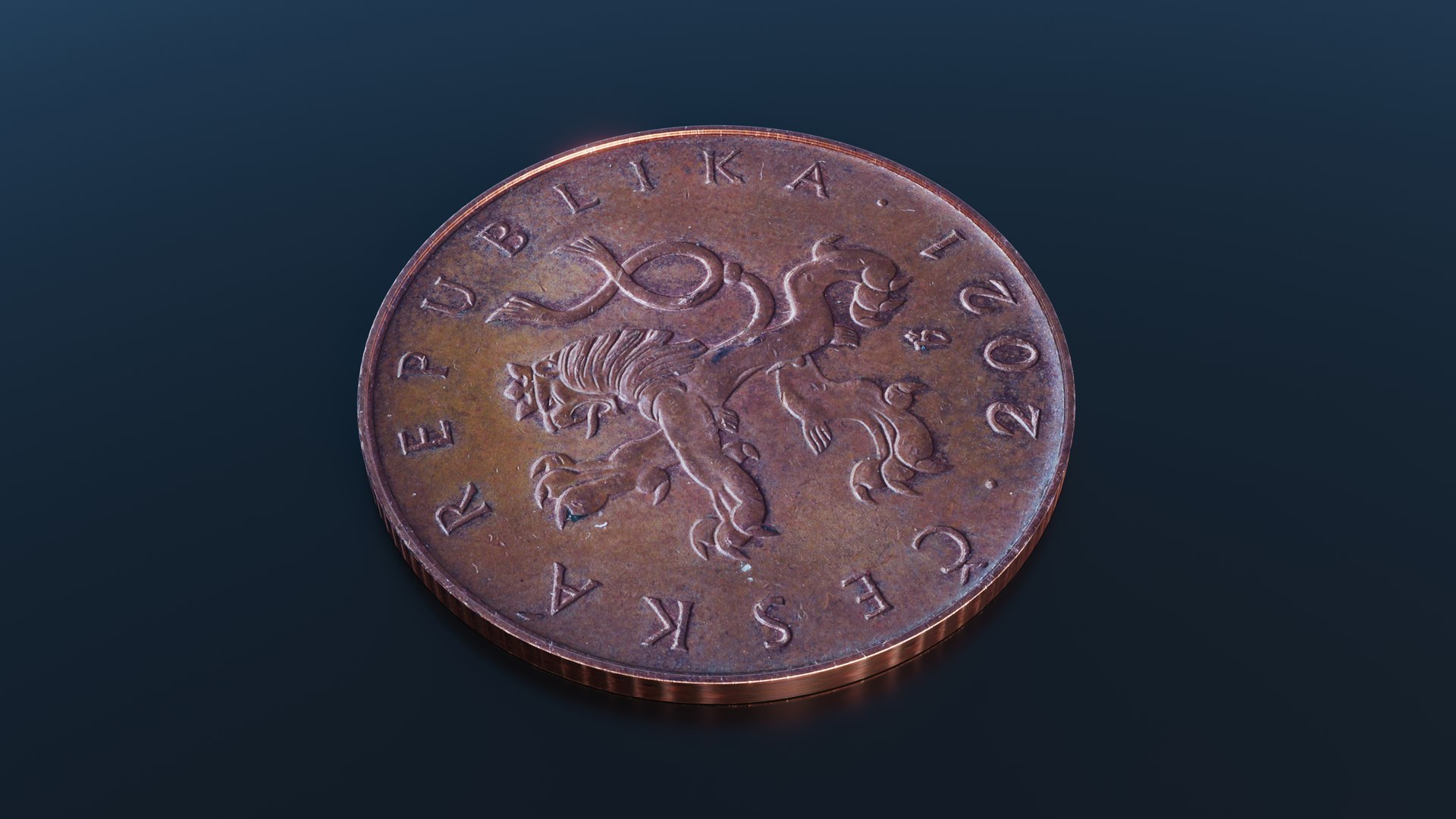 3D Coin Czech Crowns Model - TurboSquid 2286692