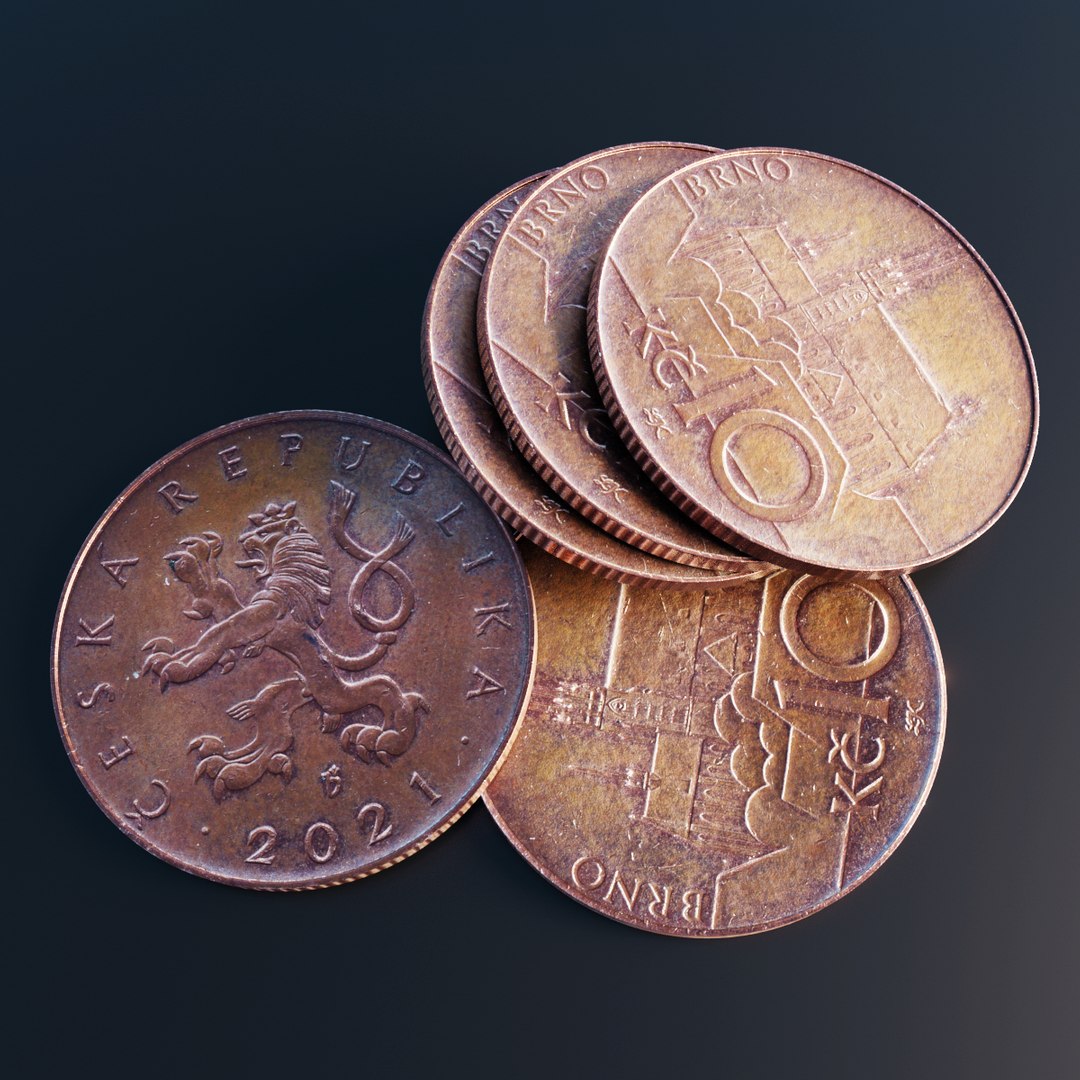 3D Coin Czech Crowns Model - TurboSquid 2286692