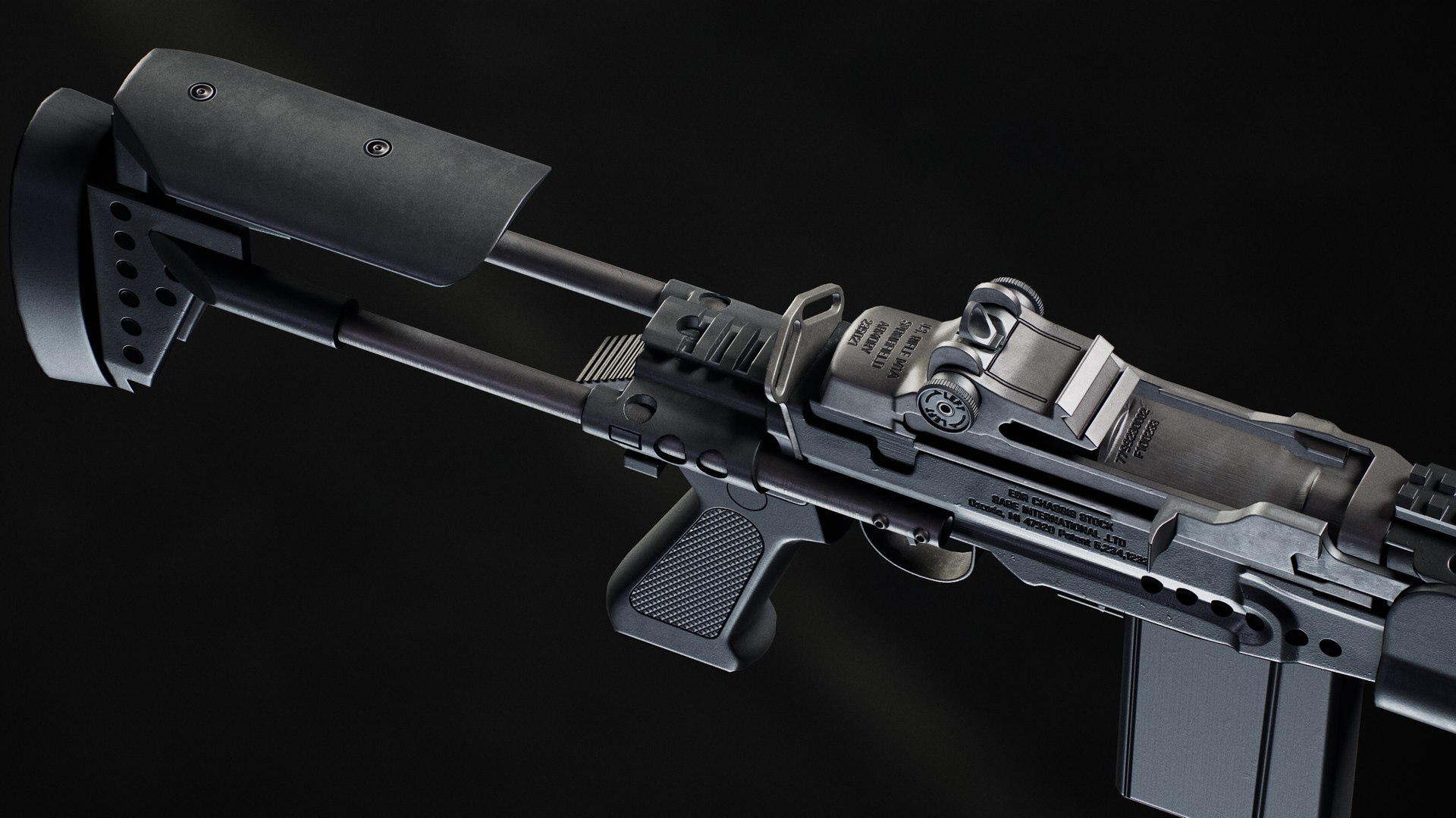 M39 EMR FN Marksman Rifle - Triple A - PBR Game Ready Model ...