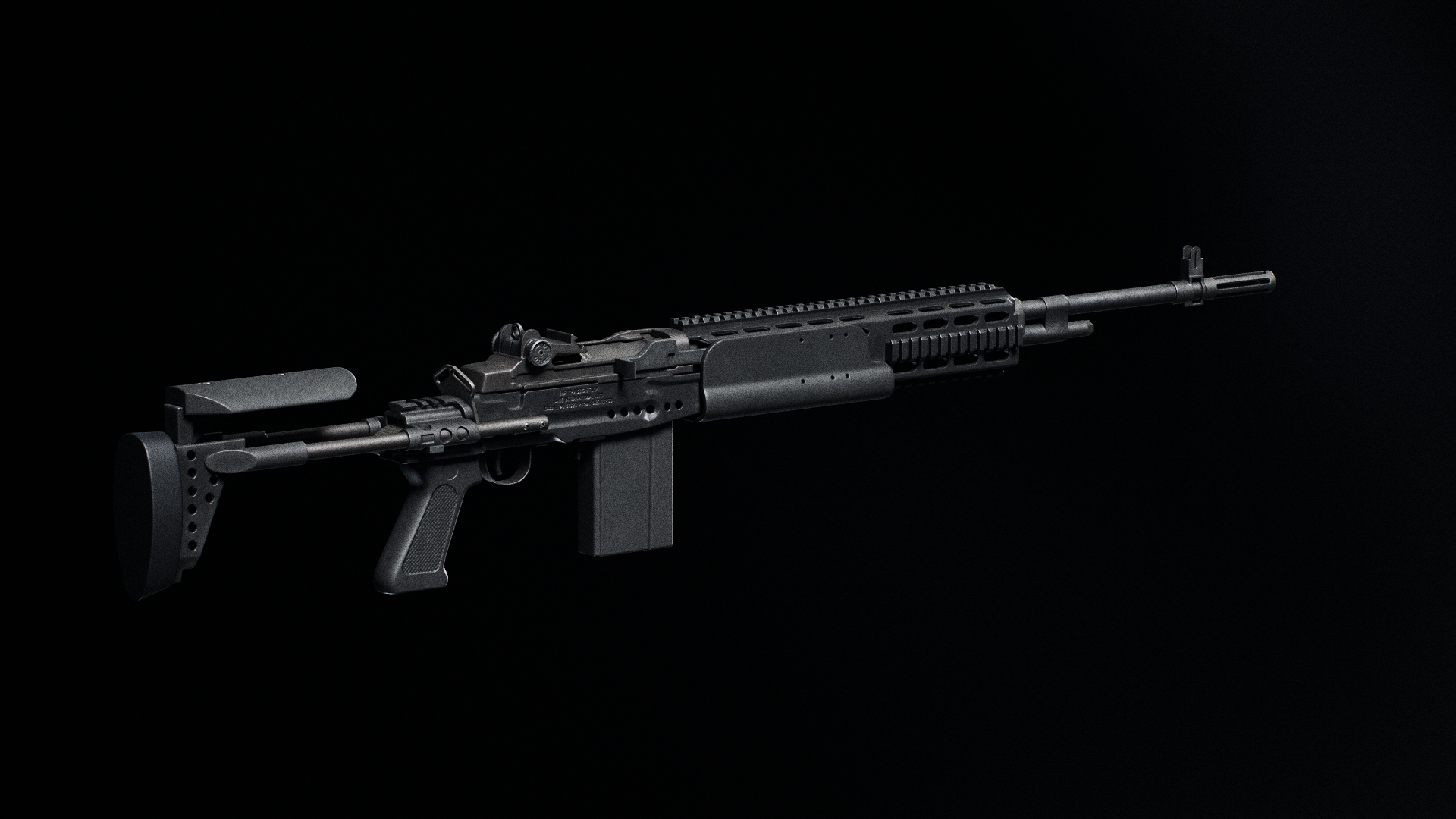 M39 EMR FN Marksman Rifle - Triple A - PBR Game Ready Model ...