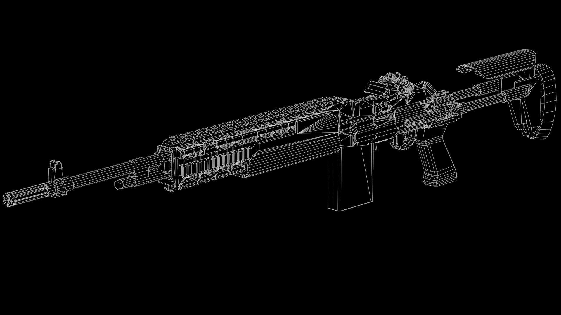 M39 EMR FN Marksman Rifle - Triple A - PBR Game Ready Model ...