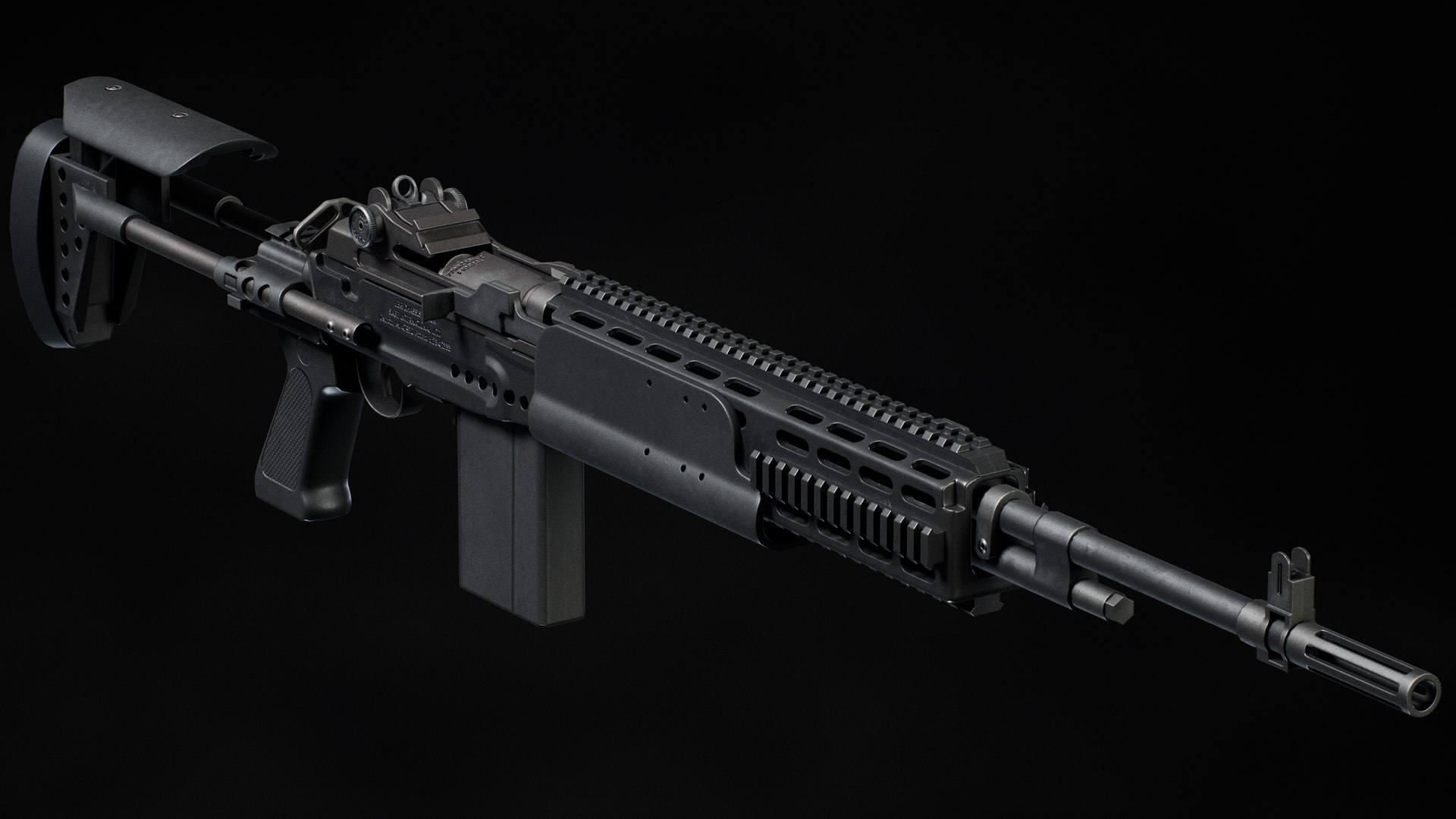 M39 EMR FN Marksman Rifle - Triple A - PBR Game Ready Model ...