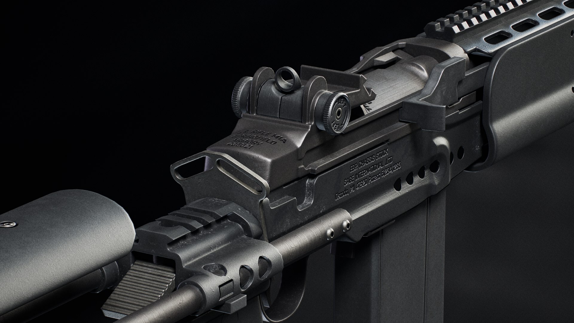 M39 EMR FN Marksman Rifle - Triple A - PBR Game Ready Model ...