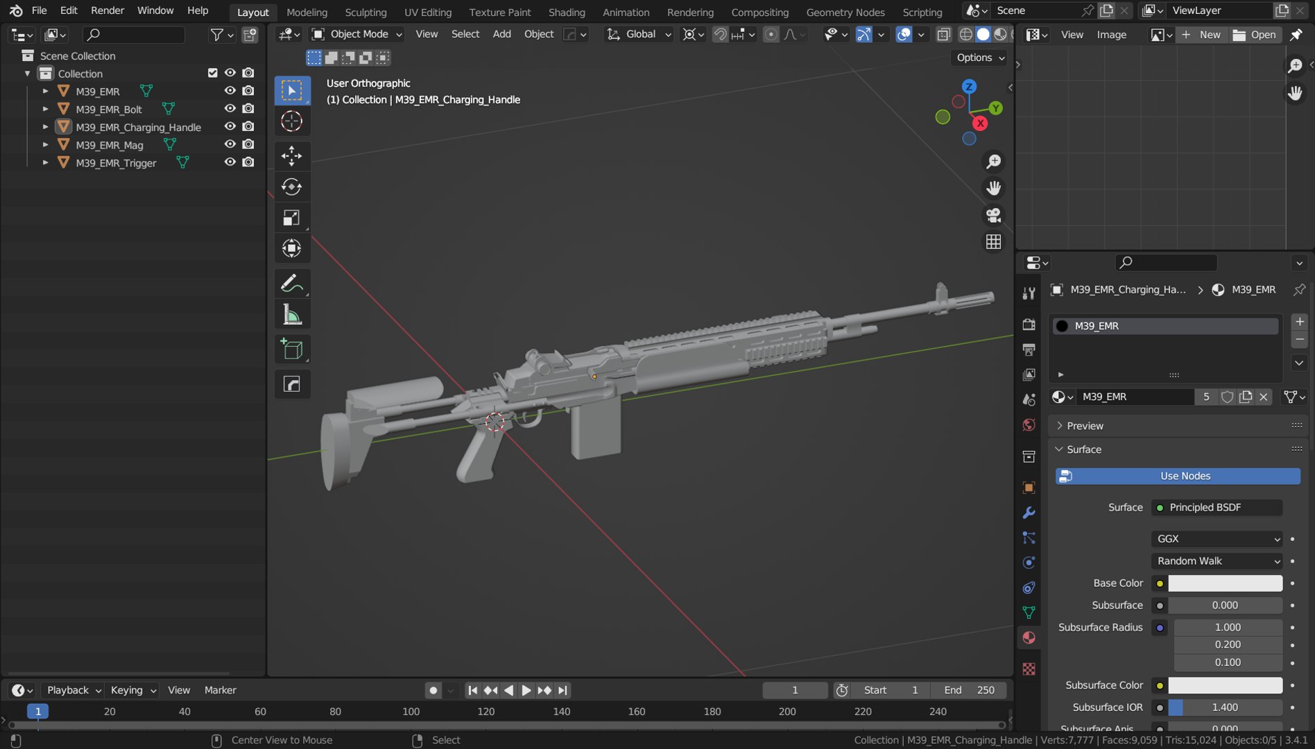 M39 EMR FN Marksman Rifle - Triple A - PBR Game Ready Model ...