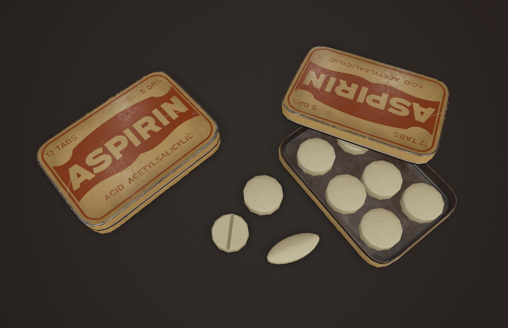 Vintage Pills Pack 3D Model - TurboSquid 1447811