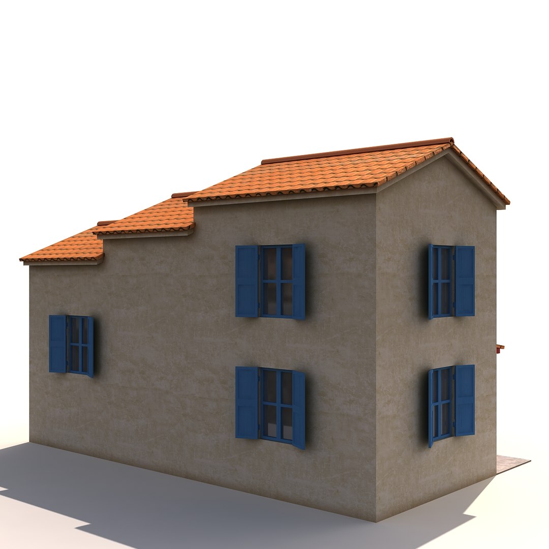 Greek House 3d Model