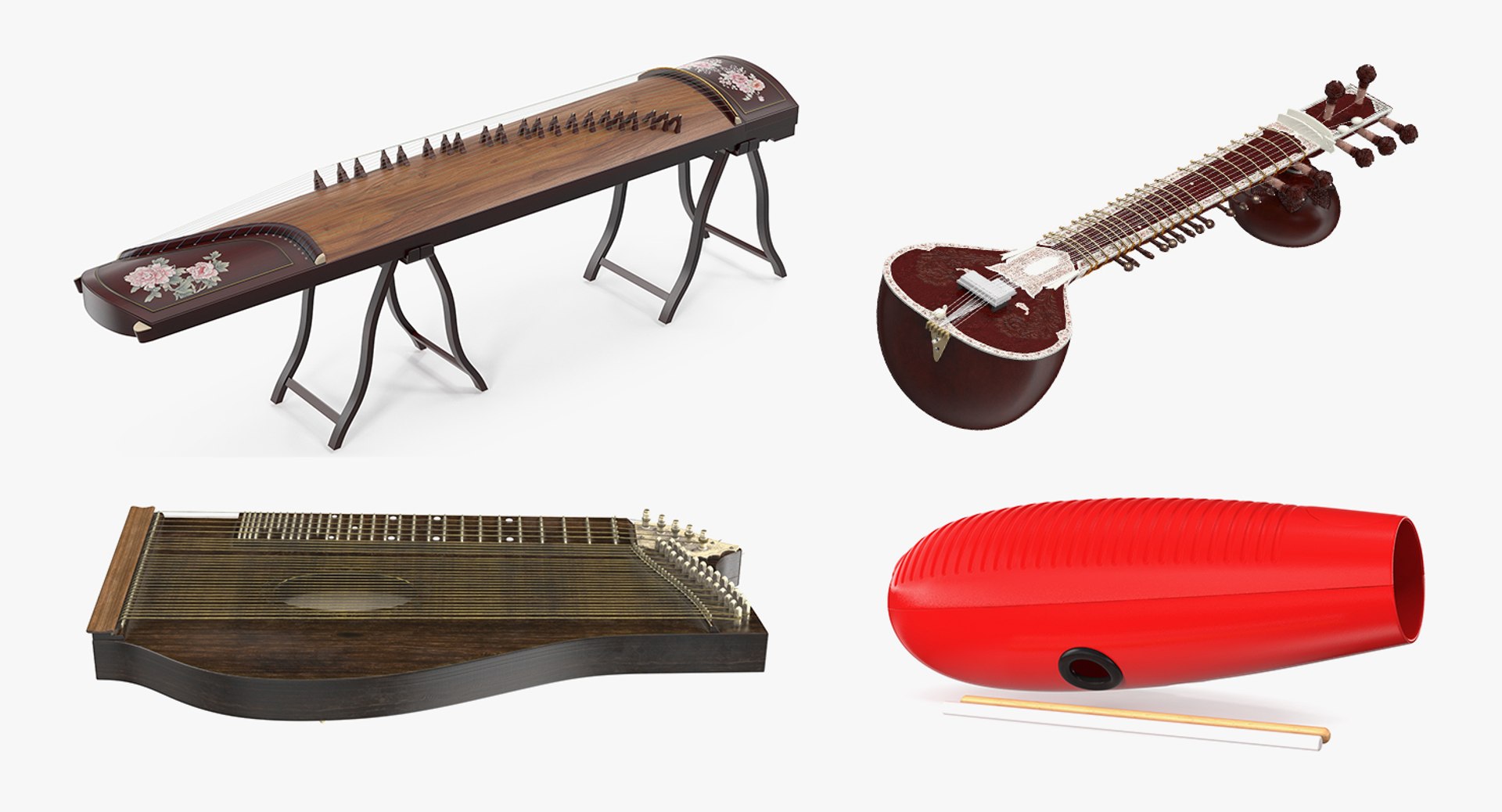 Traditional Stringed Instruments Collection 3D model - TurboSquid 1785042
