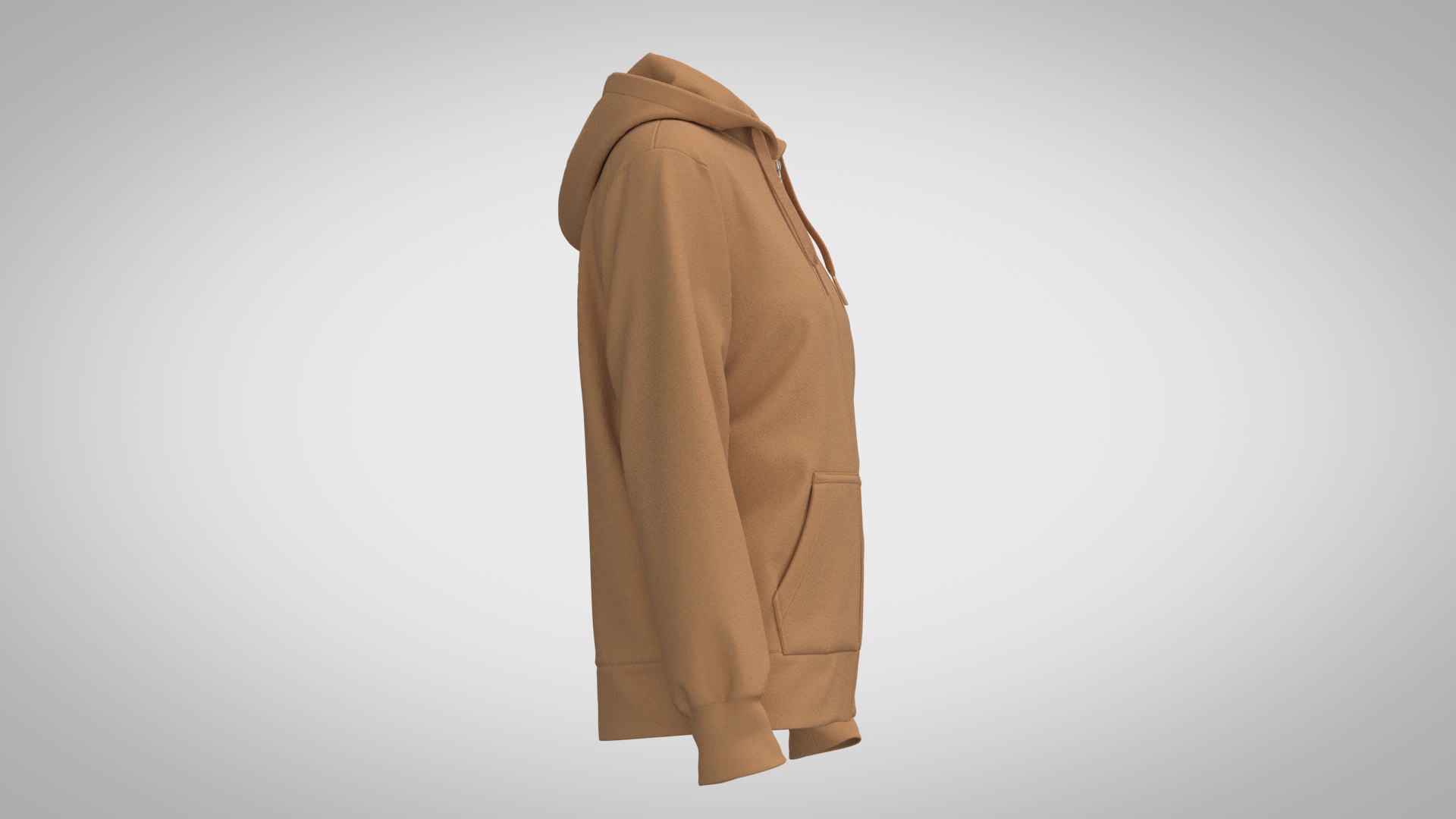 3D Zip-up Hoodie Model - TurboSquid 1884729