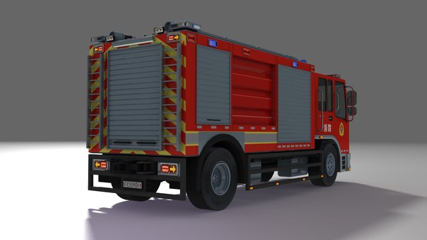 중국 소방차 3D 모델 - TurboSquid 2091415