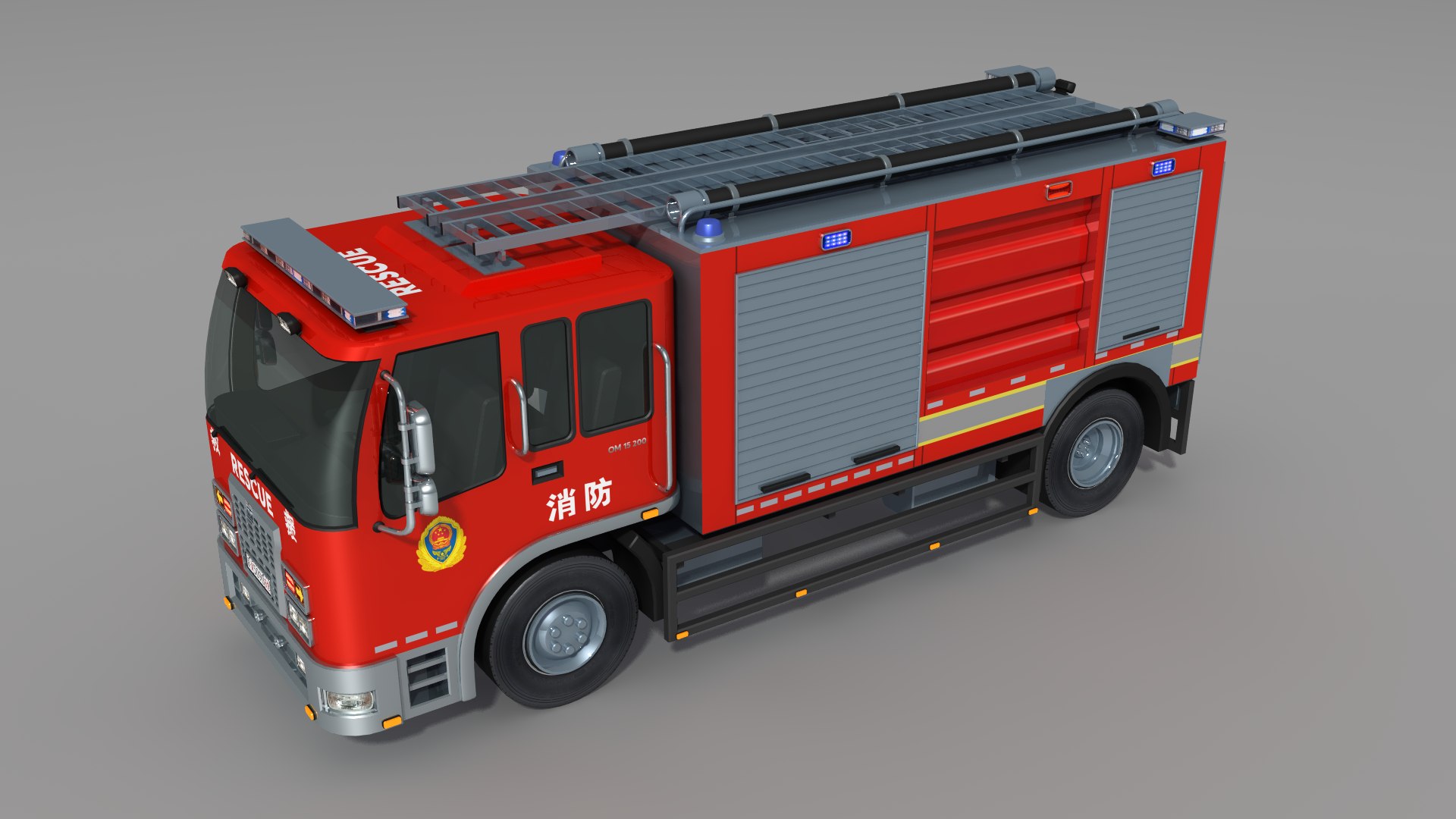 Chinese Firetruck Model - TurboSquid 2091415
