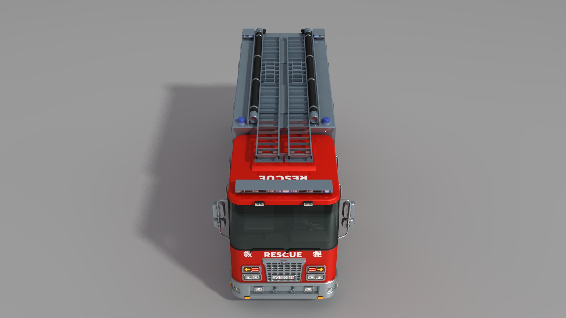 Chinese Firetruck Model - TurboSquid 2091415