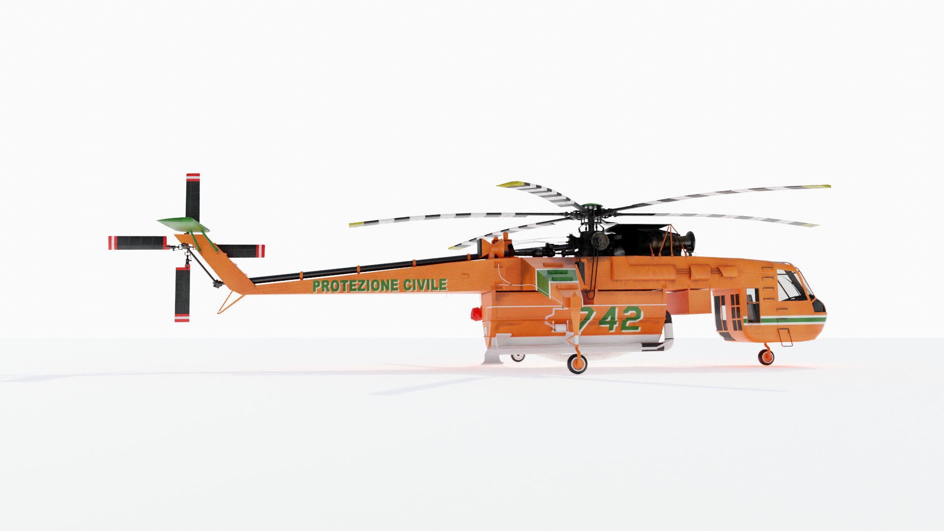 Skycrane Sikorsky S-64 3d Model