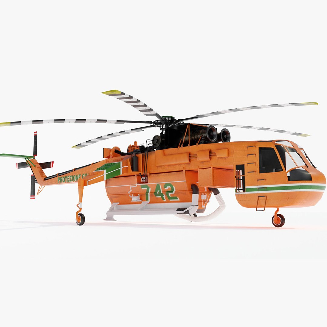 Skycrane Sikorsky S-64 3d Model