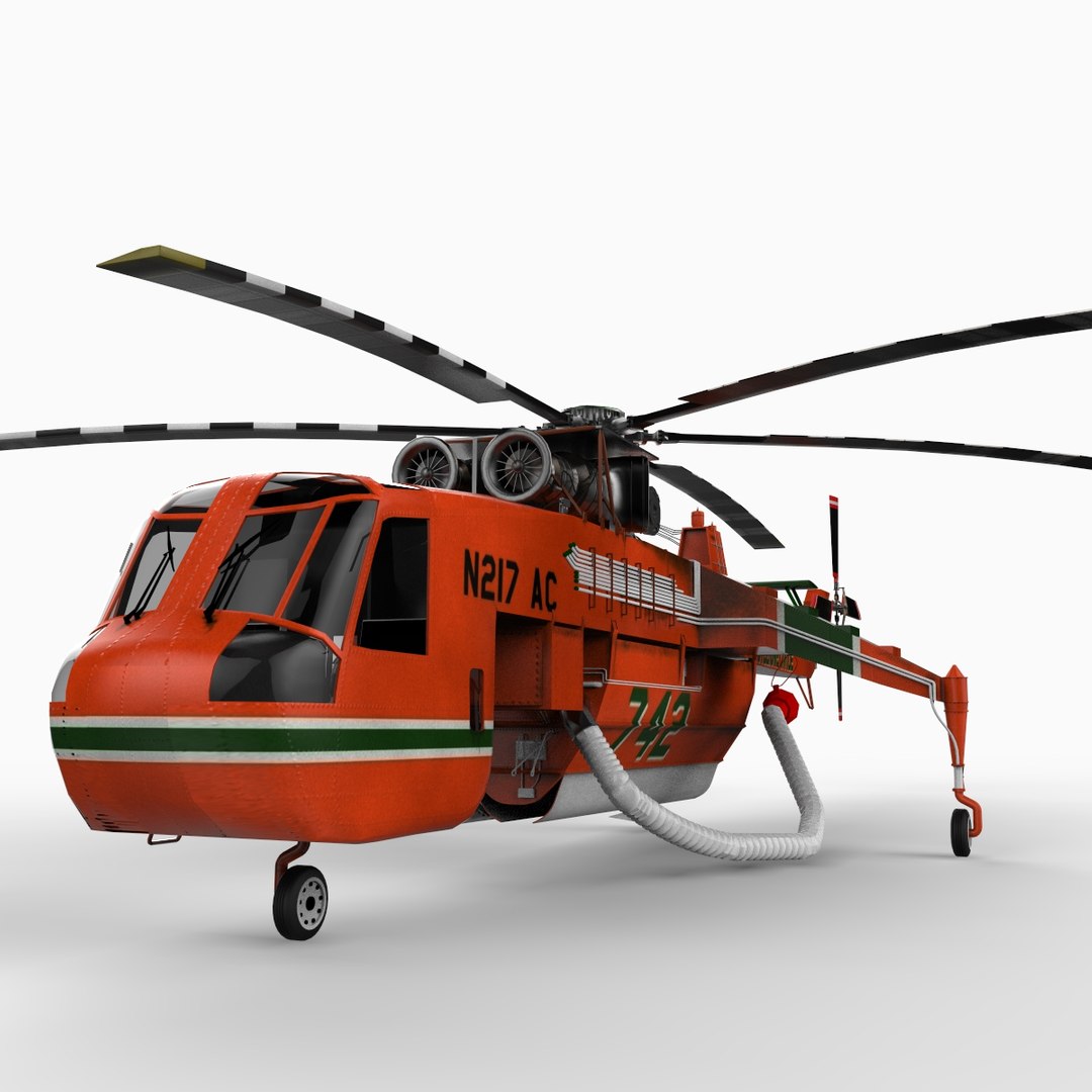 Skycrane Sikorsky S-64 3d Model