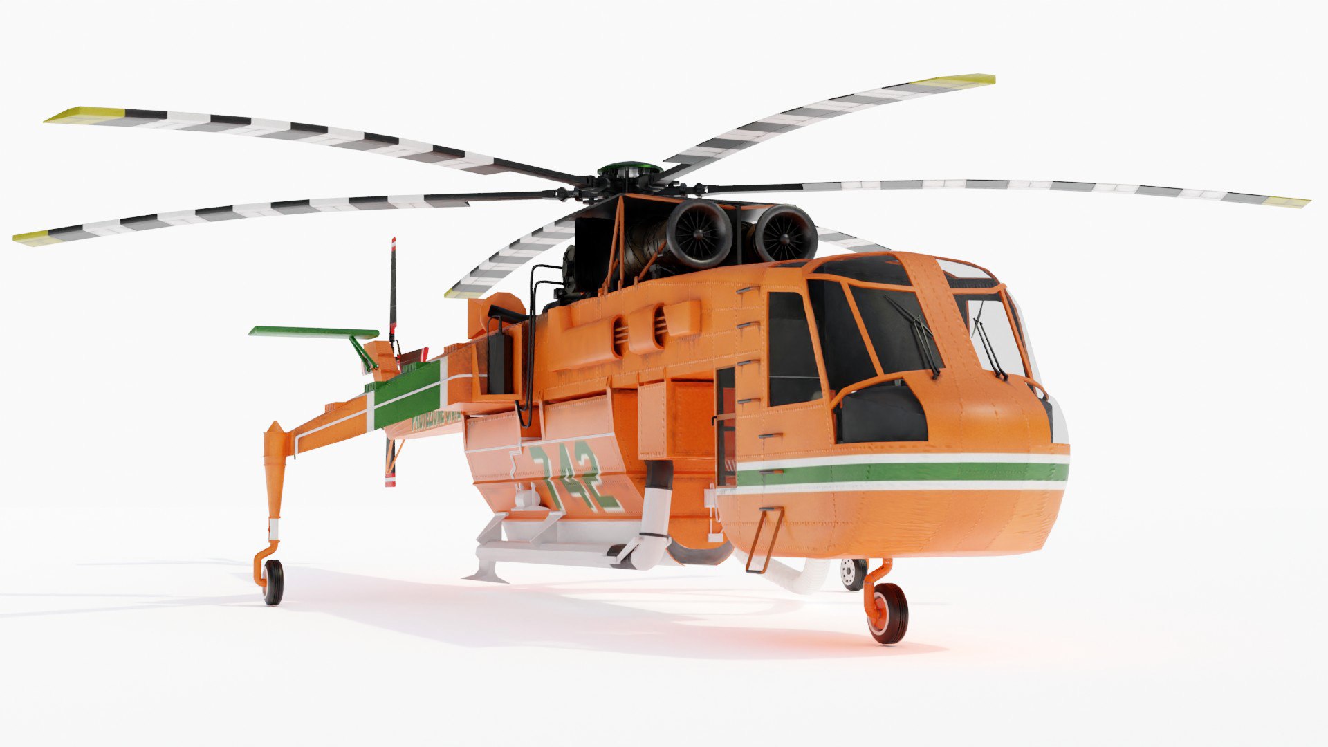 Skycrane Sikorsky S-64 3d Model