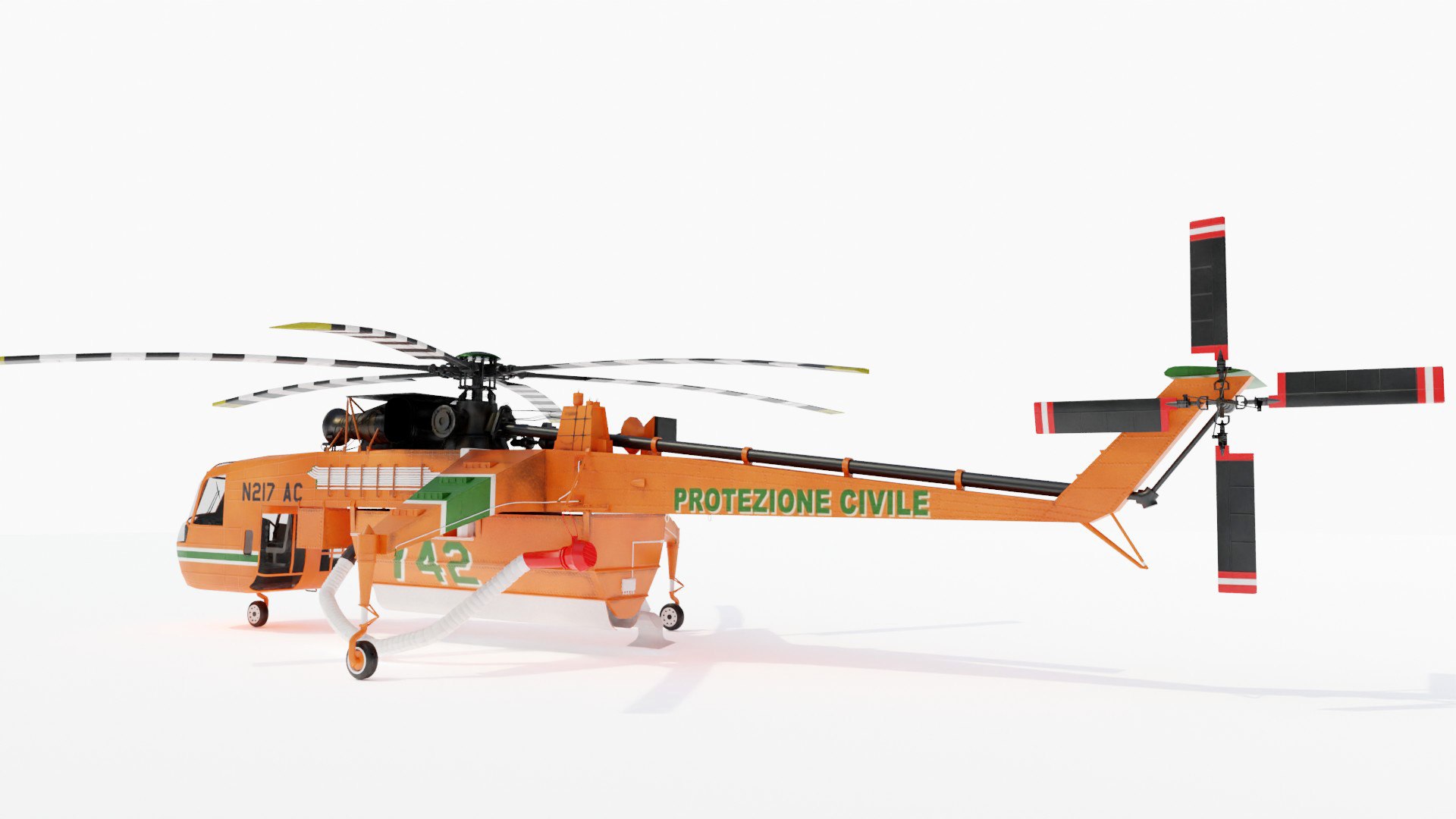Skycrane Sikorsky S-64 3d Model