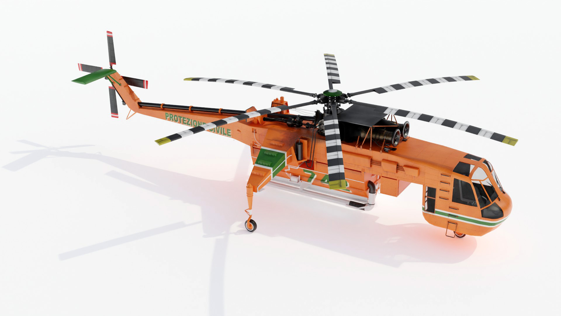 Skycrane Sikorsky S-64 3d Model