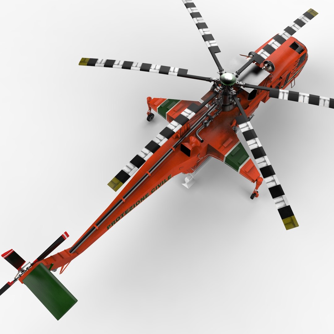 Skycrane Sikorsky S-64 3d Model