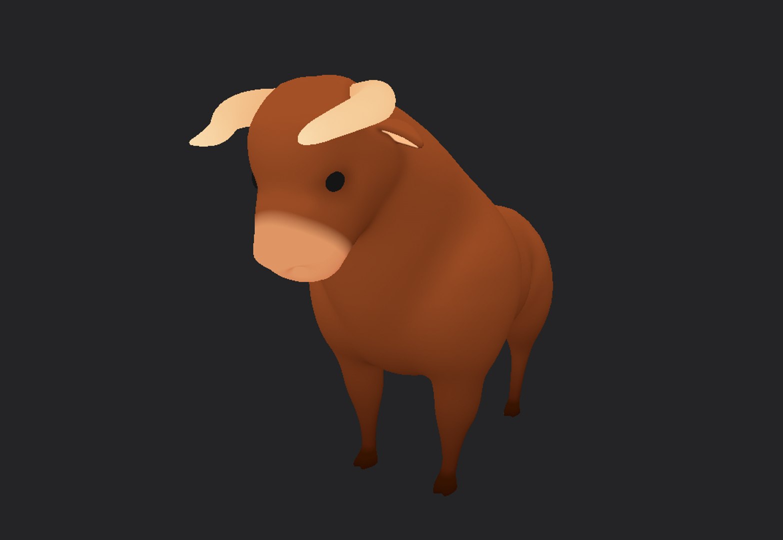 3D bull cartoon toon model - TurboSquid 1520366