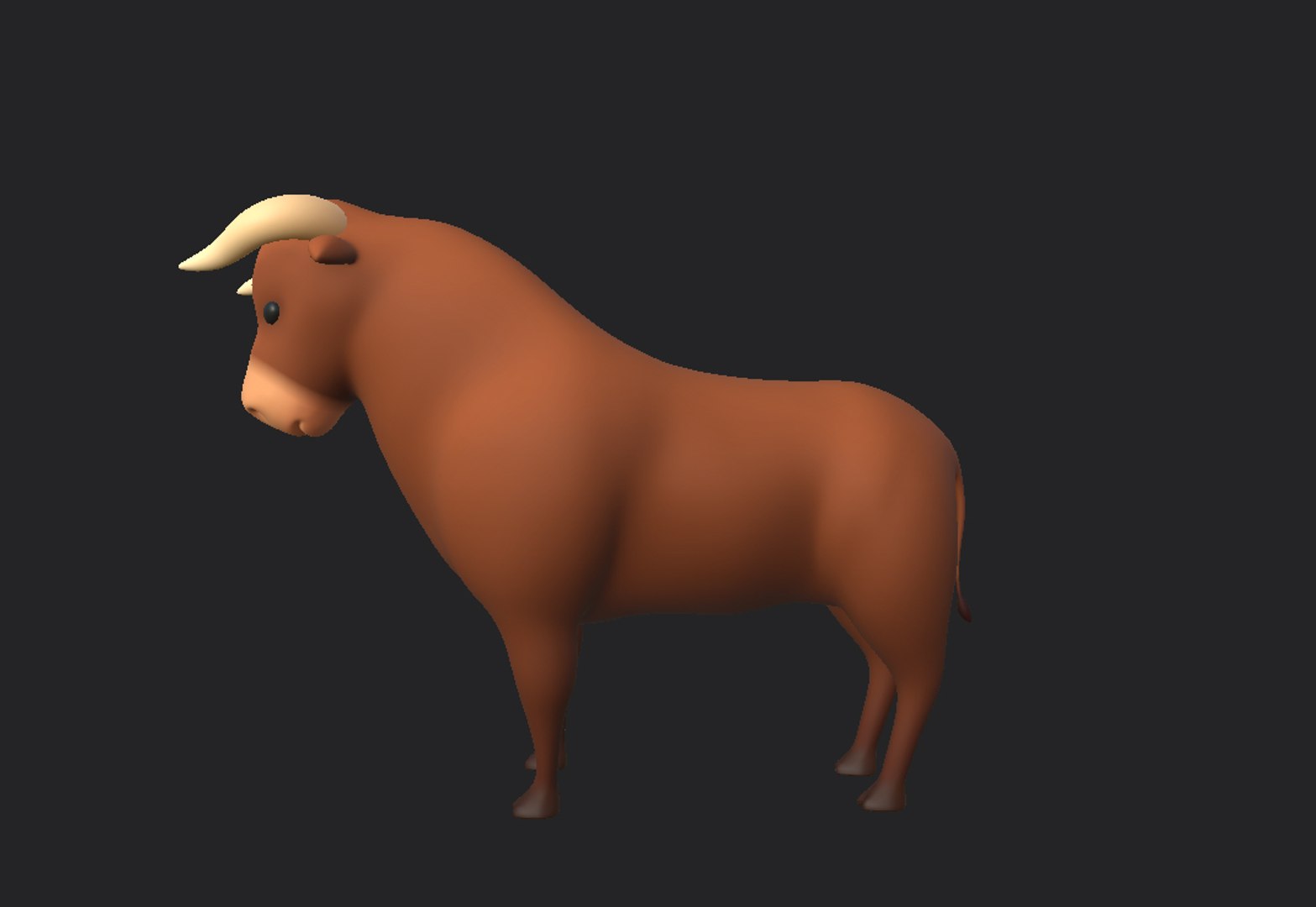 3D bull cartoon toon model - TurboSquid 1520366