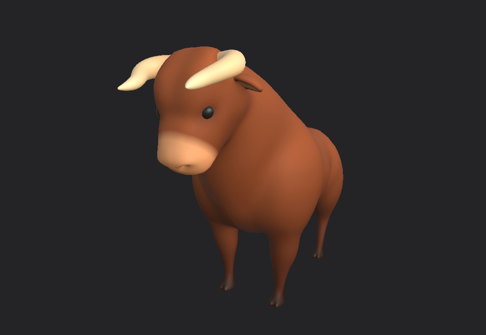 3D bull cartoon toon model - TurboSquid 1520366