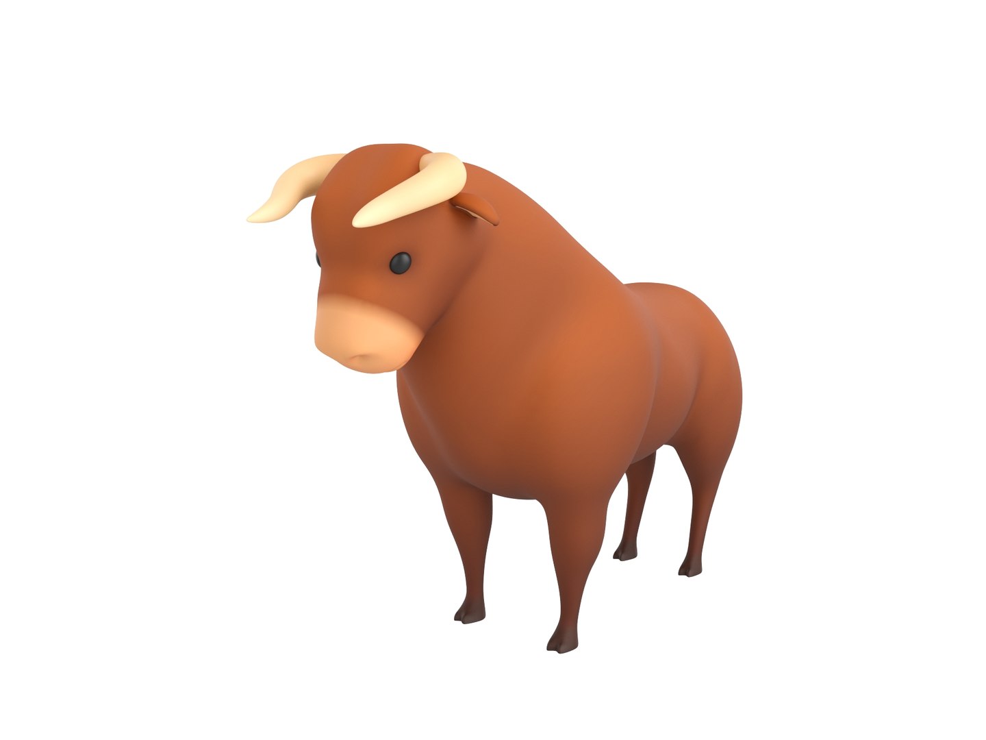 3D bull cartoon toon model - TurboSquid 1520366