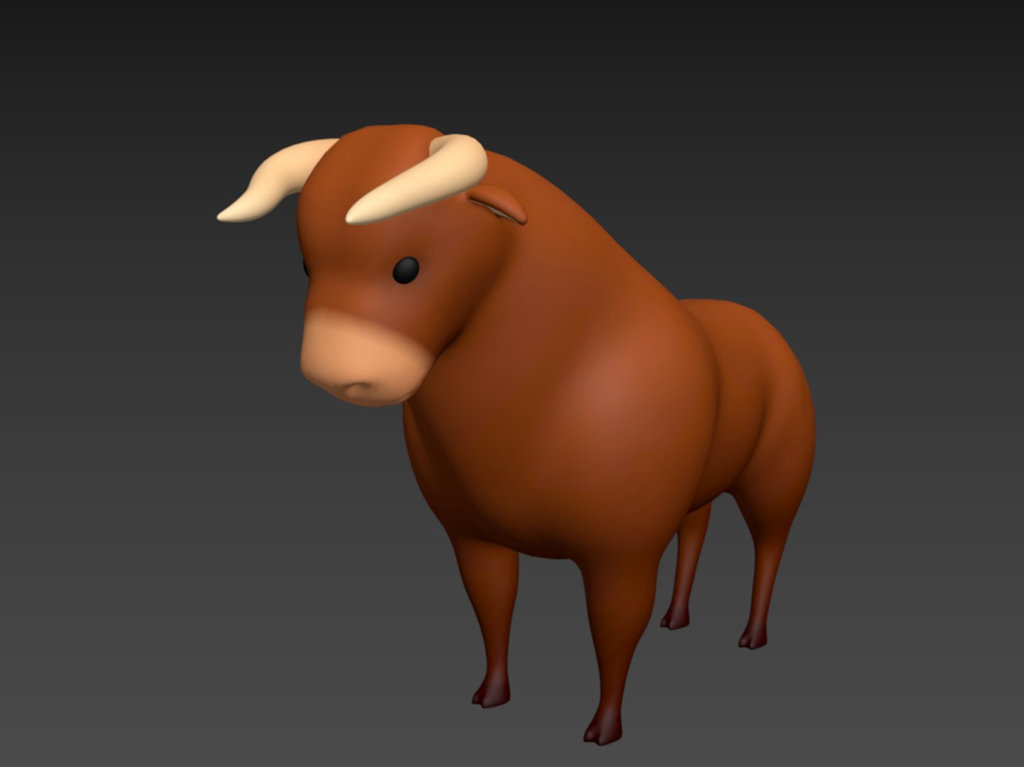 3D bull cartoon toon model - TurboSquid 1520366