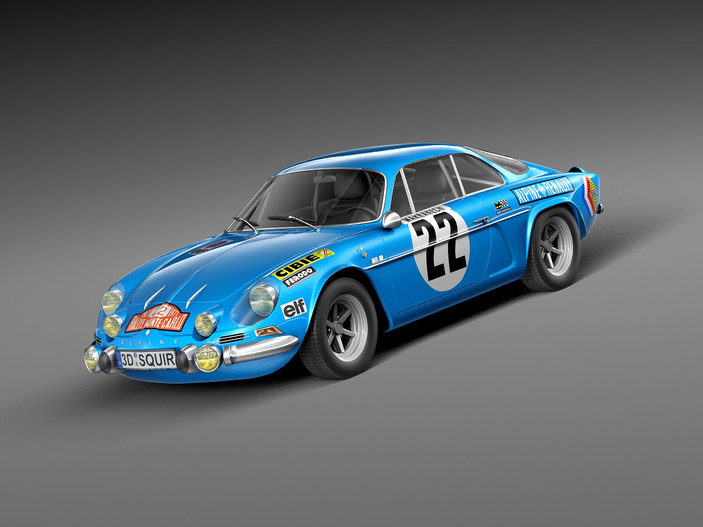 Renault Alpine Rallye Antique Obj