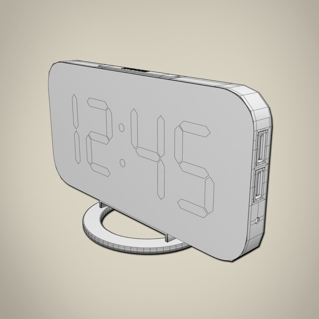 3D Digital Alarm Clock - TurboSquid 1724995