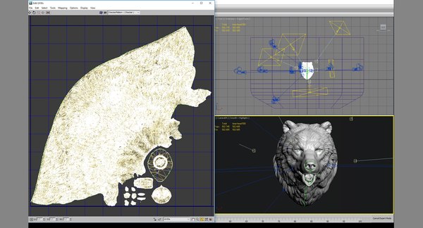 Bear Head Sculpture Animal 3d Max