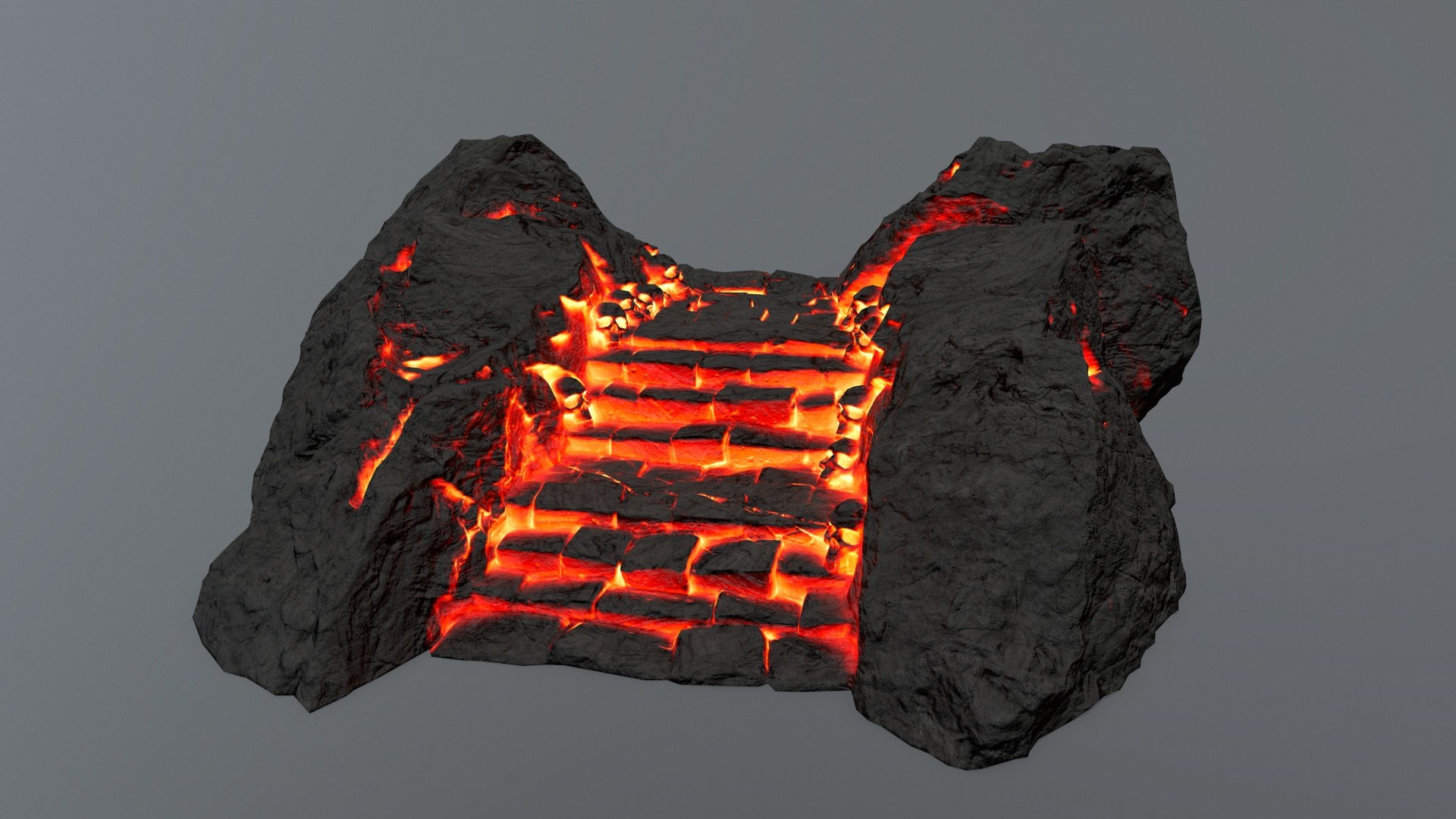 Lava Stairs Model - TurboSquid 2144305