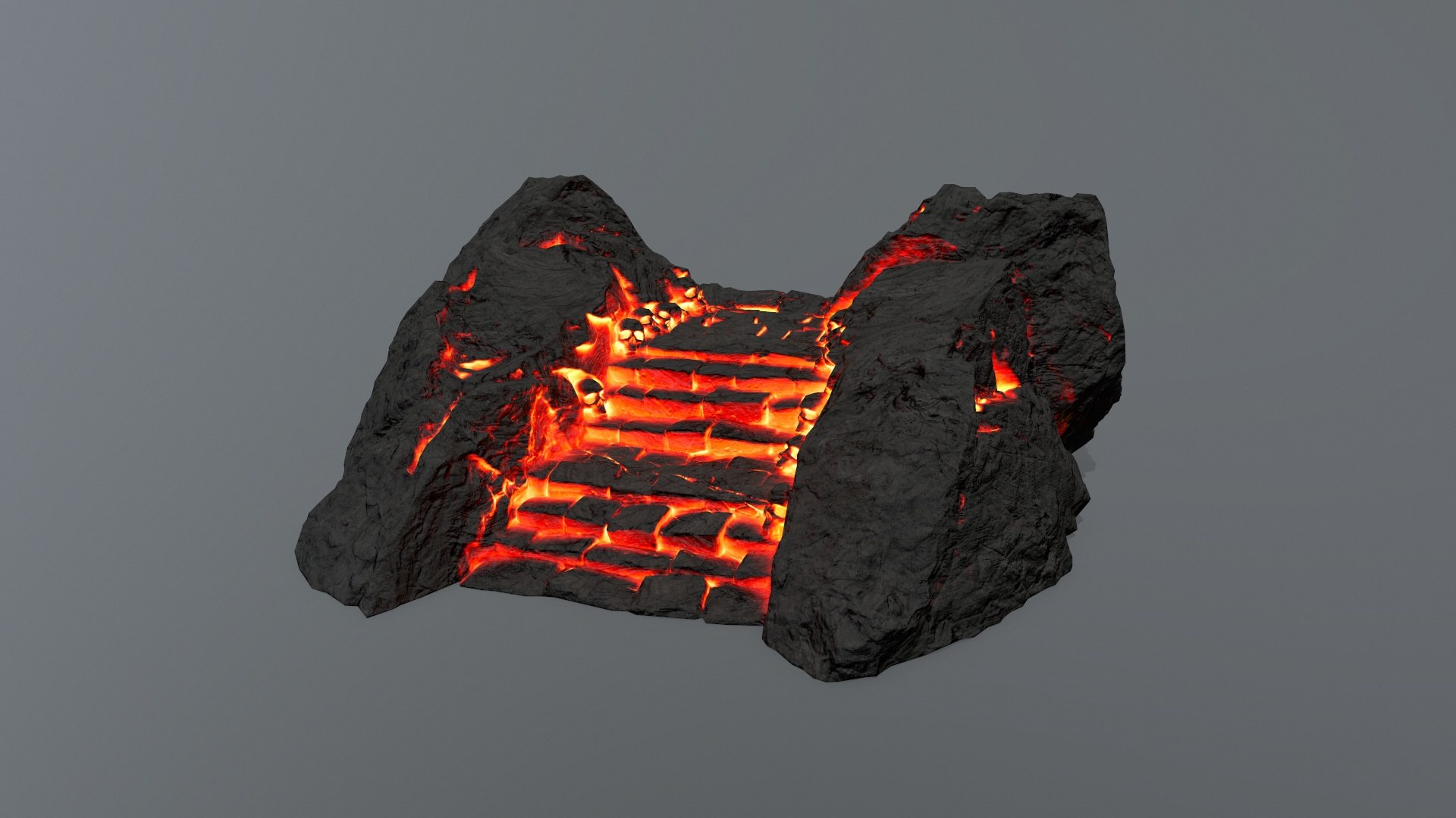 Lava Stairs Model - TurboSquid 2144305