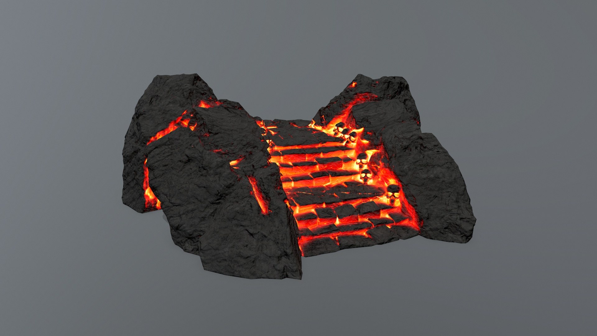 Lava Stairs Model - TurboSquid 2144305