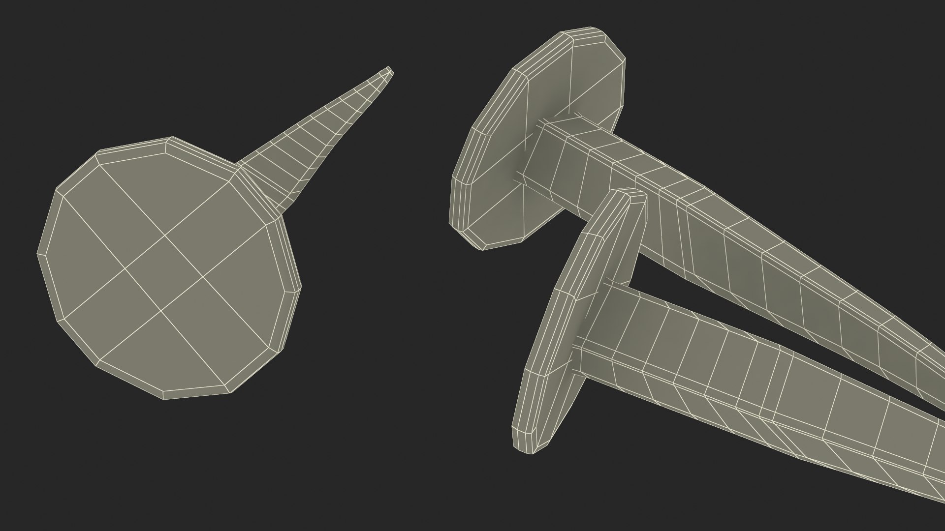 Tack Nails Old 3D Model - TurboSquid 2061791