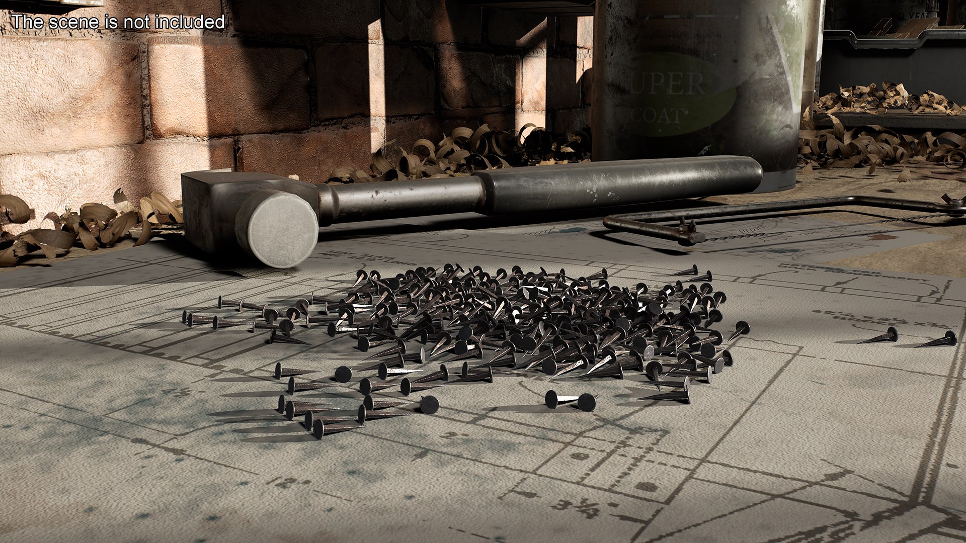 Tack Nails Old 3D Model - TurboSquid 2061791
