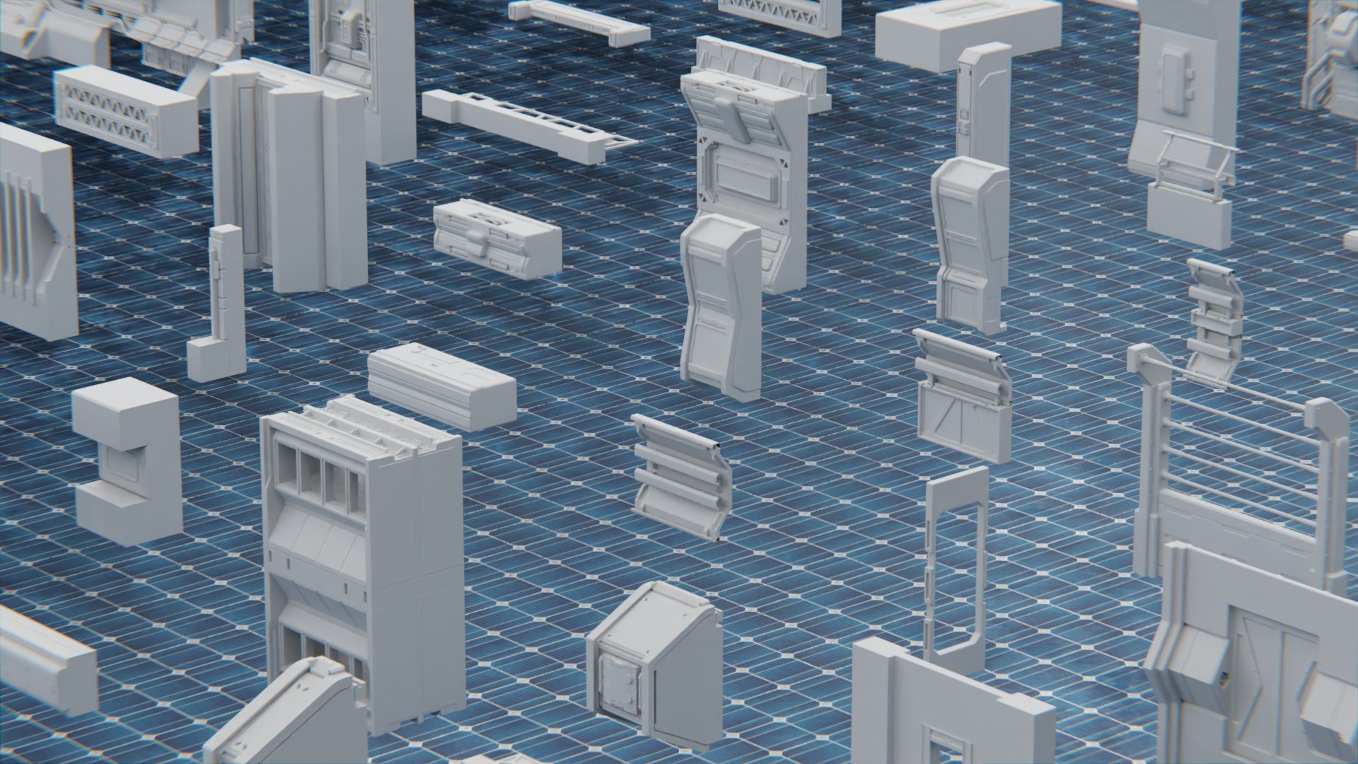 3D SCIFI WALL-PANEL KITBASH - PACK - ASSET - PROP - GREEBLE 3D Model ...