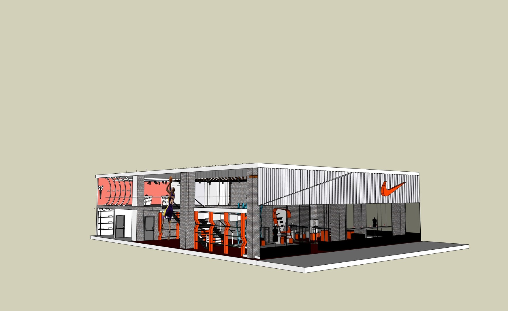 Nike Store Interior With Assets 3D - TurboSquid 2266391