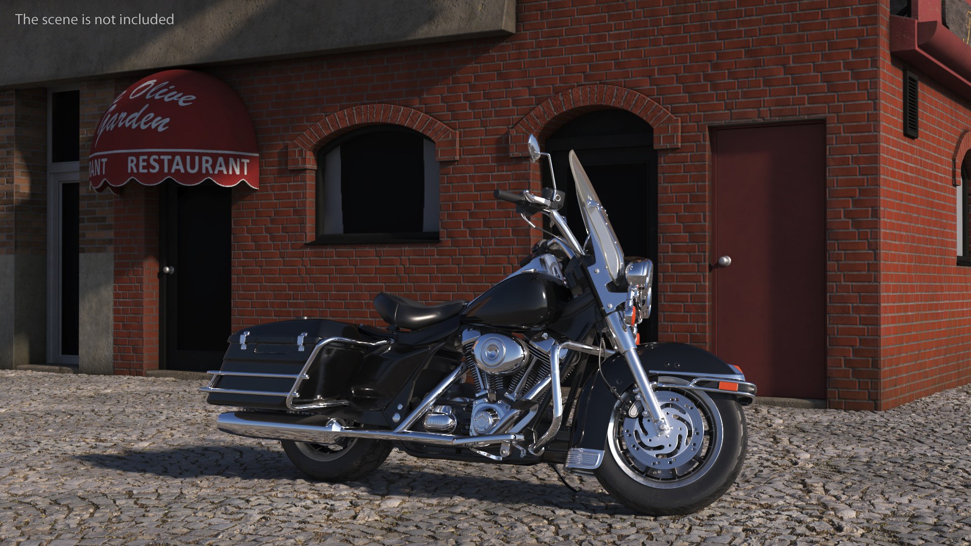 Road King Motorcycle Black Parked Model - TurboSquid 2323056