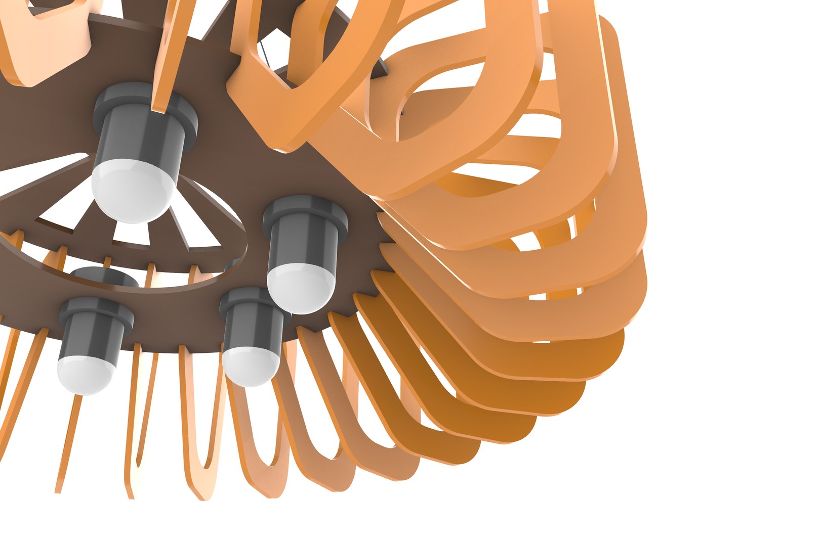 3D Blades Chandelier Laser Cut Lamp - TurboSquid 2033343